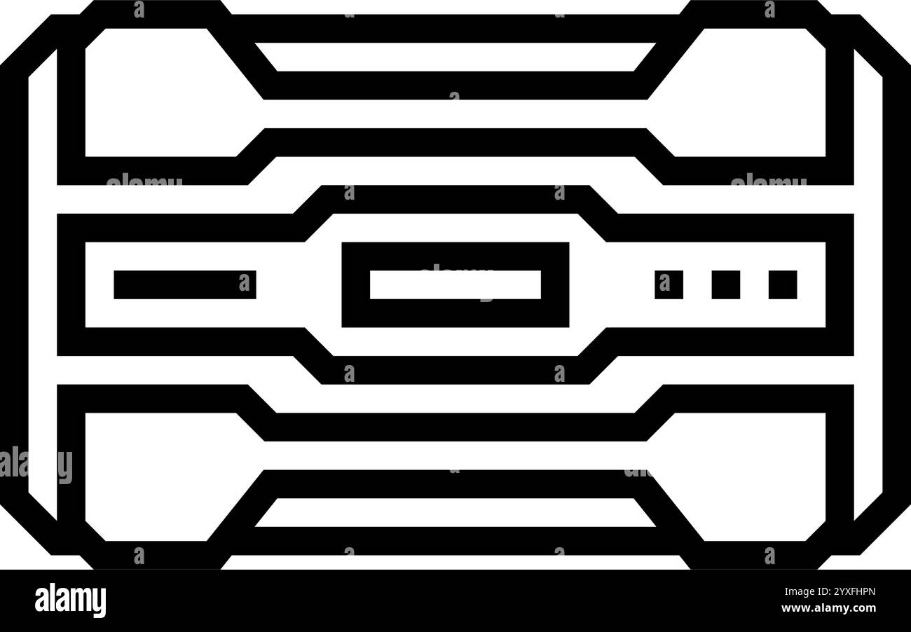car battery charger car line icon vector illustration Stock Vector ...
