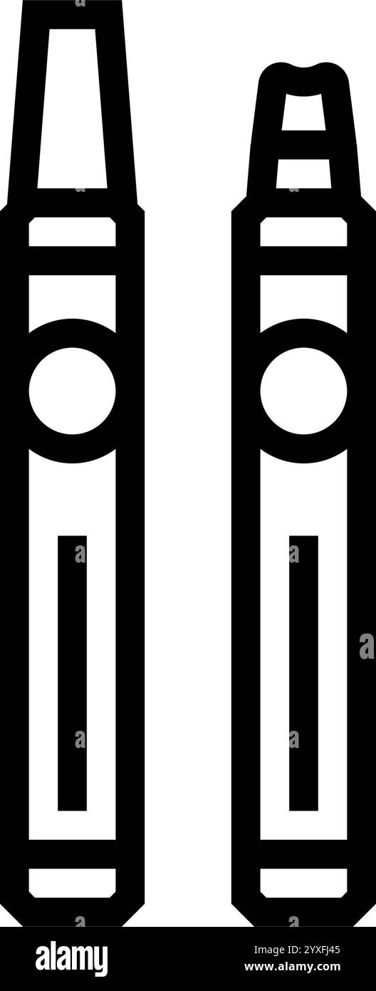 stain remover pen clothes care line icon vector illustration Stock ...