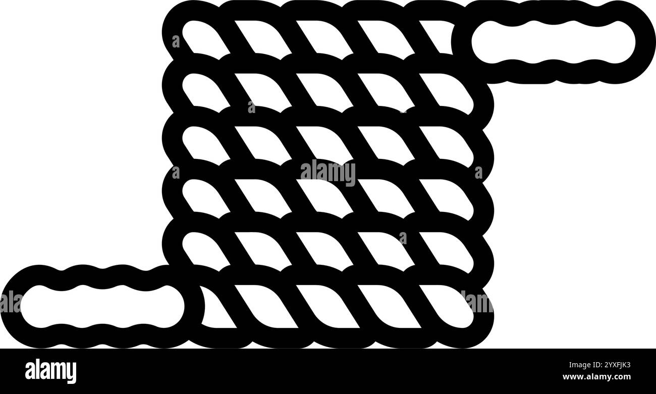 battle ropes fitness tool line icon vector illustration Stock Vector ...
