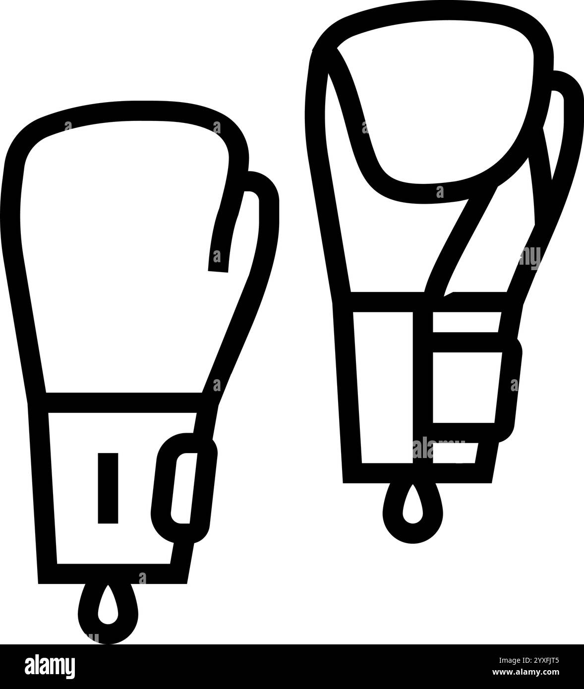 boxing gloves fitness tool line icon vector illustration Stock Vector ...