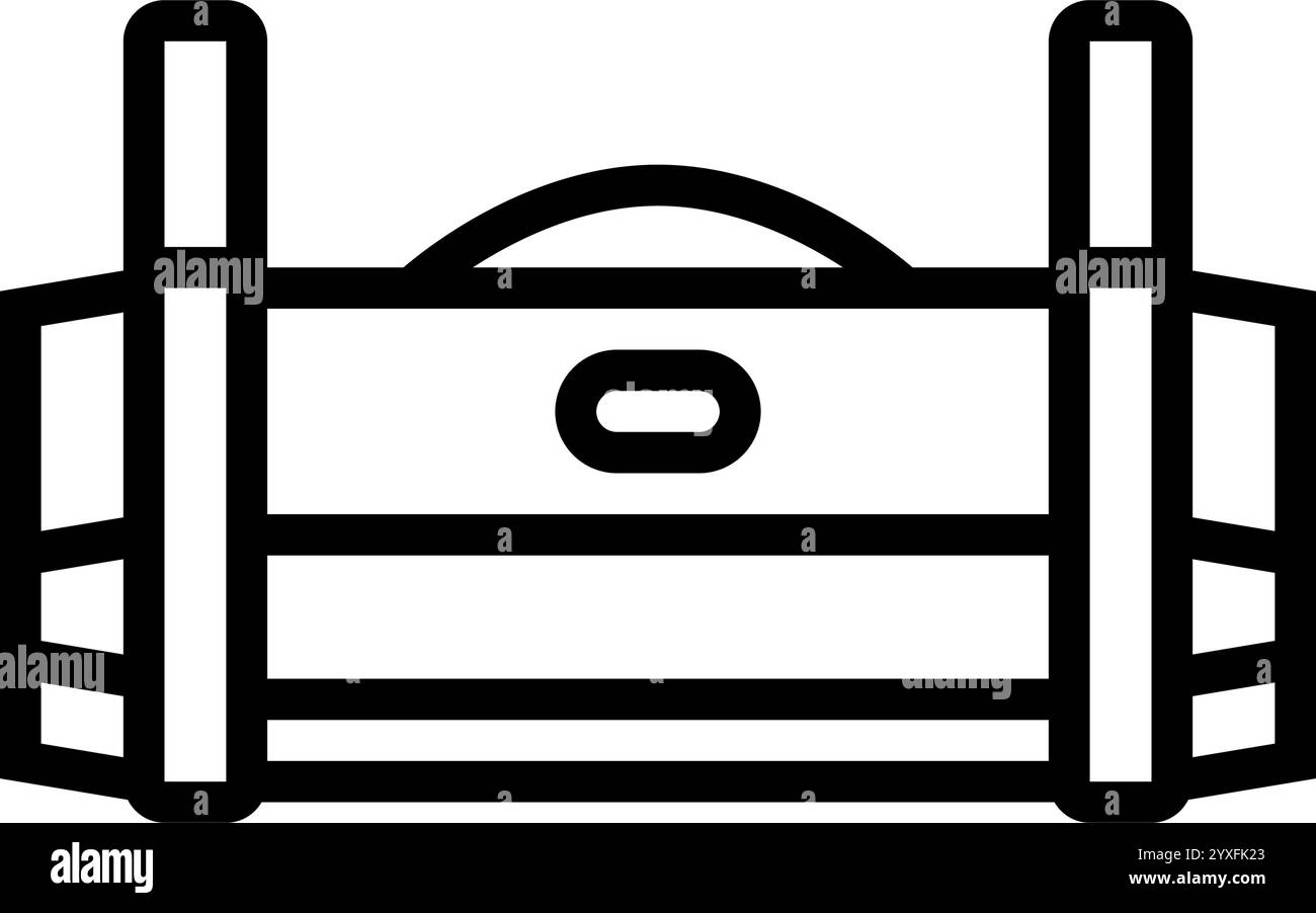 sandbag fitness tool line icon vector illustration Stock Vector Image ...