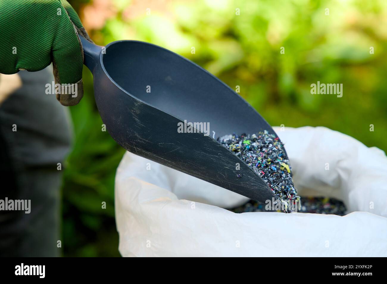 Plastic granulate in a plastic waste recycling plant Stock Photo - Alamy