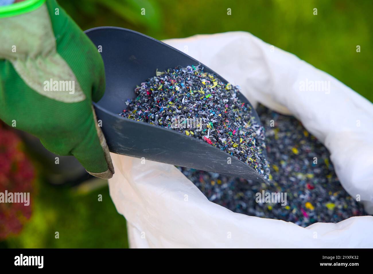 Plastic granulate in a plastic waste recycling plant Stock Photo - Alamy