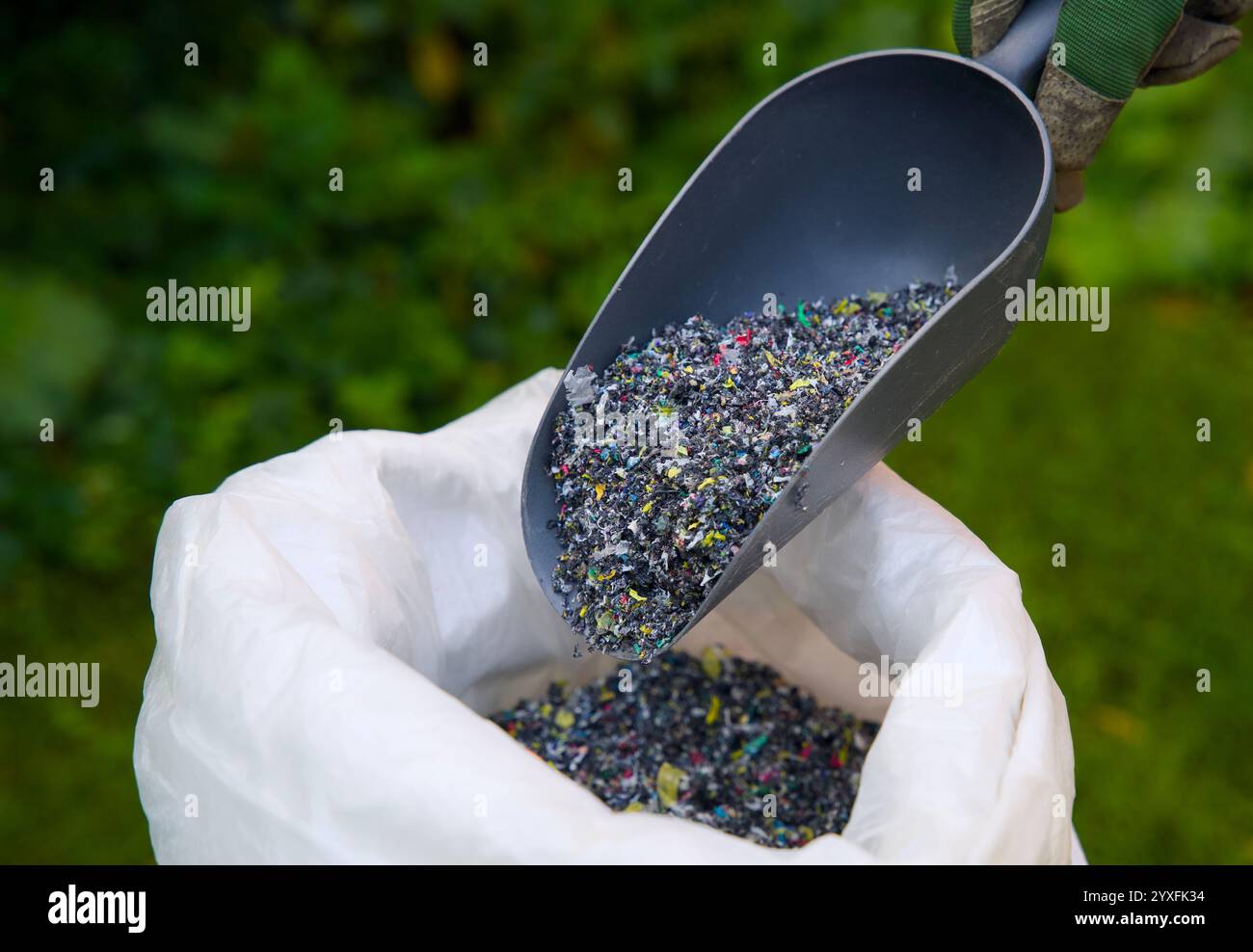 Plastic granulate in a plastic waste recycling plant Stock Photo - Alamy