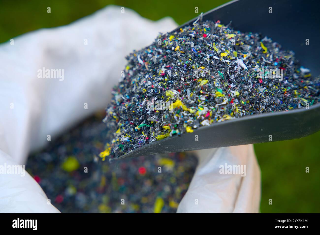 Plastic granulate in a plastic waste recycling plant Stock Photo - Alamy