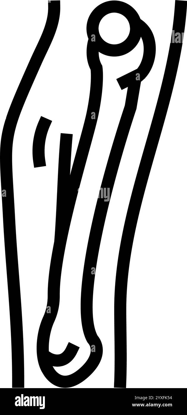 hairline fracture line icon vector illustration Stock Vector Image ...