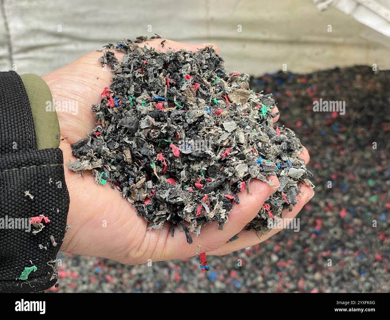 Plastic granulate in a plastic waste recycling plant Stock Photo - Alamy