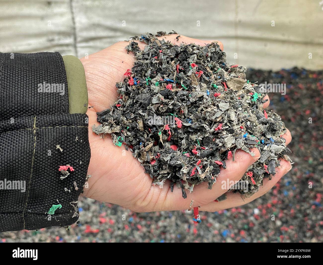Plastic granulate in a plastic waste recycling plant Stock Photo - Alamy