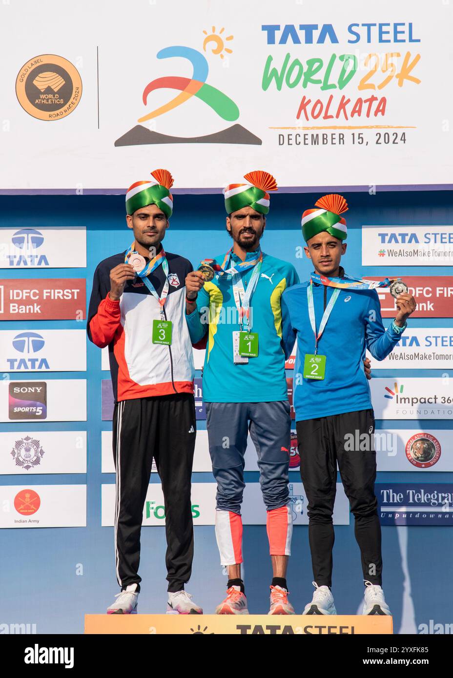 Kolkata, West Bengal, India. 15th Dec, 2024. Tata Steel World Marathon 25K Kolkata(TSW25K).World ...