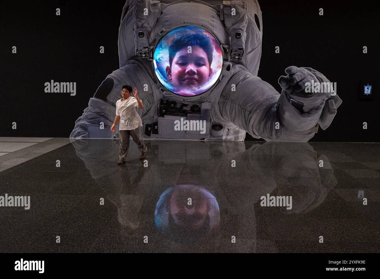 Bangkok, Thailand. 16th Nov, 2024. A boy seen posing for a photo on an ...