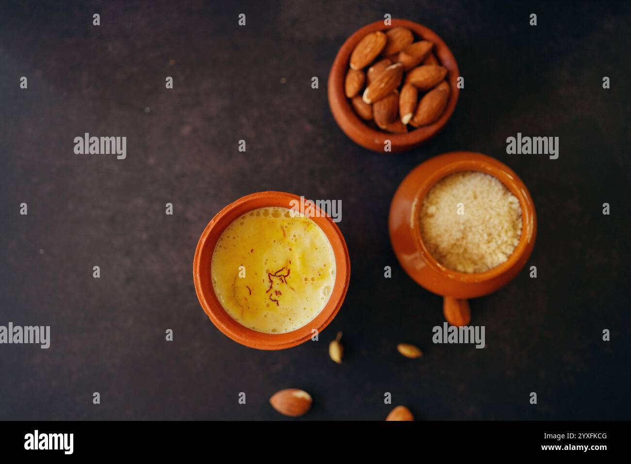 Homemade Almond Badam Milk with saffron and cardamom |Indian summer ...