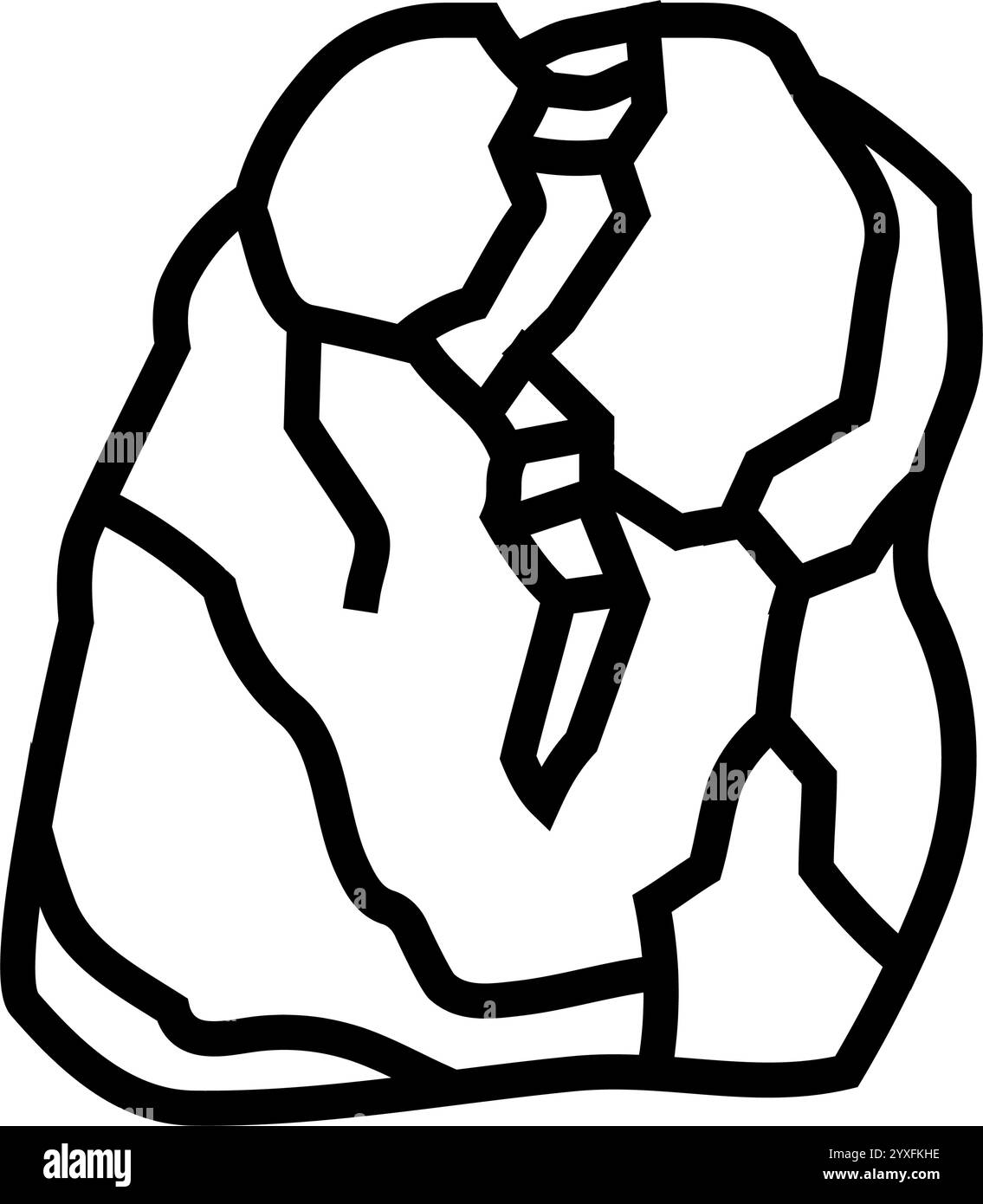 splitting rock fracture line icon vector illustration Stock Vector ...