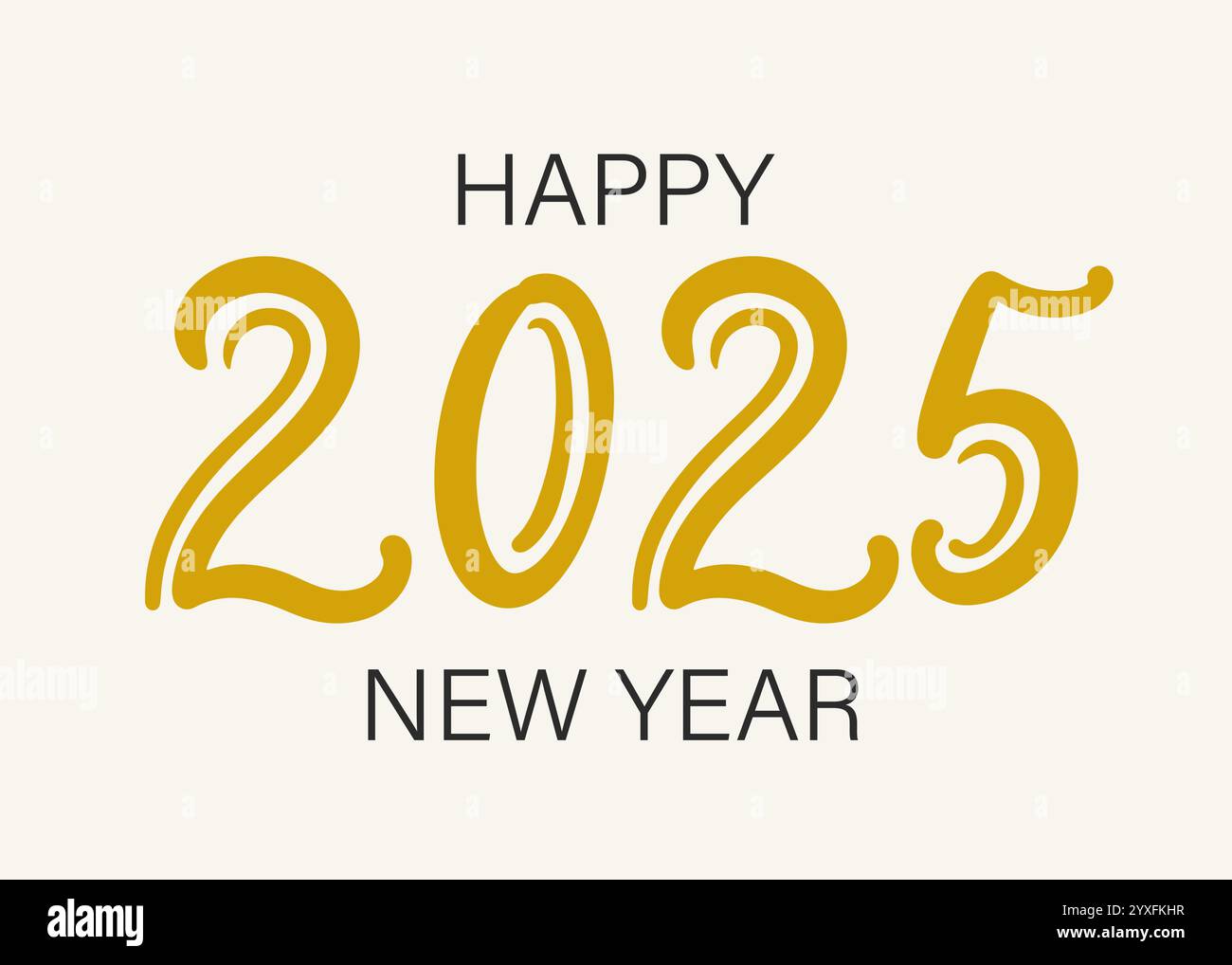 New Year 2025 Hand Lettering Banner Vector Numbers Stock Vector Image ...