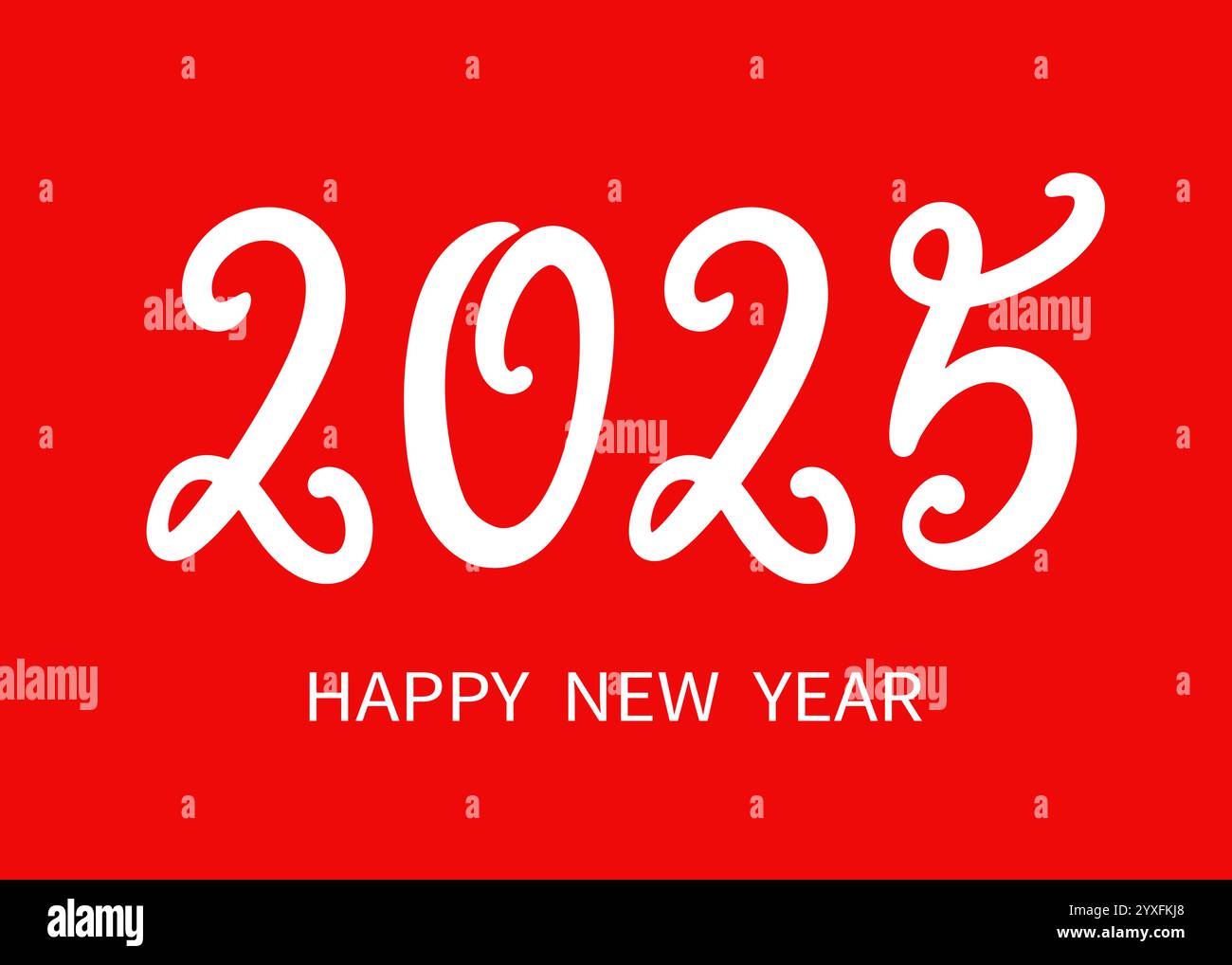 New Year 2025 Hand Lettering Banner Vector Numbers Stock Vector Image ...