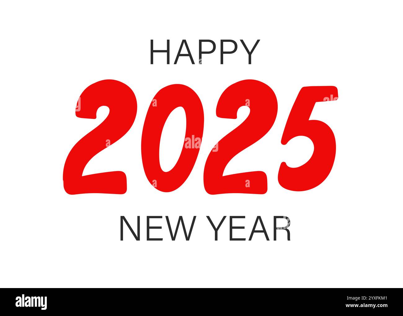 New Year 2025 Hand Lettering Banner Vector Numbers Stock Vector Image ...
