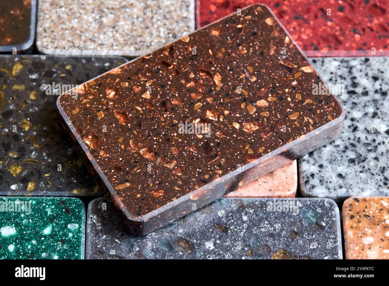 Porcelain stoneware artificial stone square samples as kitchen ...