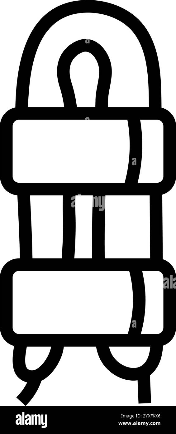 splint for finger fracture line icon vector illustration Stock Vector ...