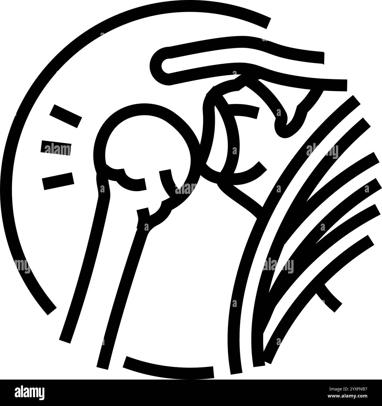 joint dislocation fracture injury line icon vector illustration Stock ...