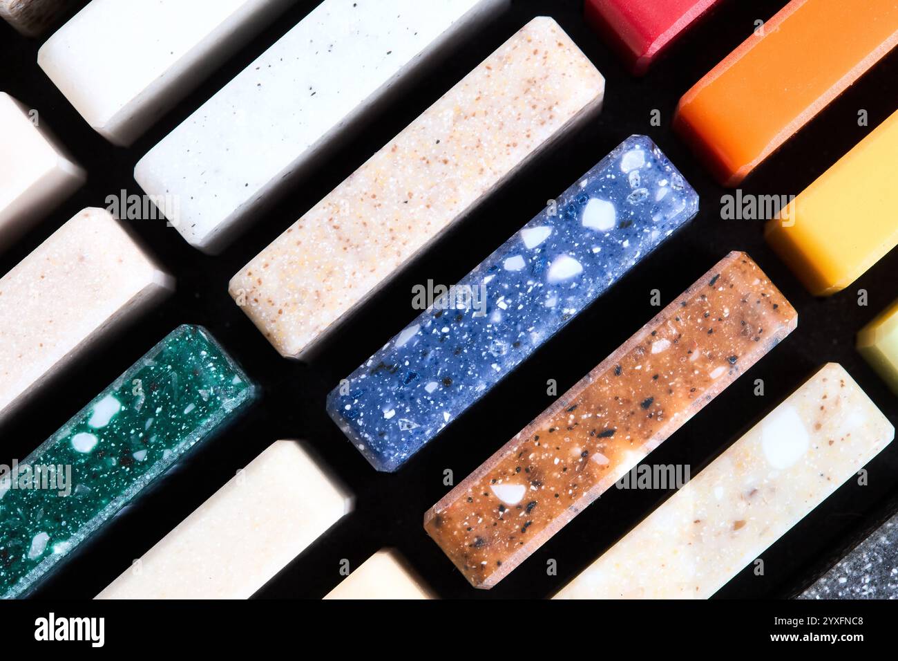 Porcelain stoneware artificial stone square samples as kitchen ...