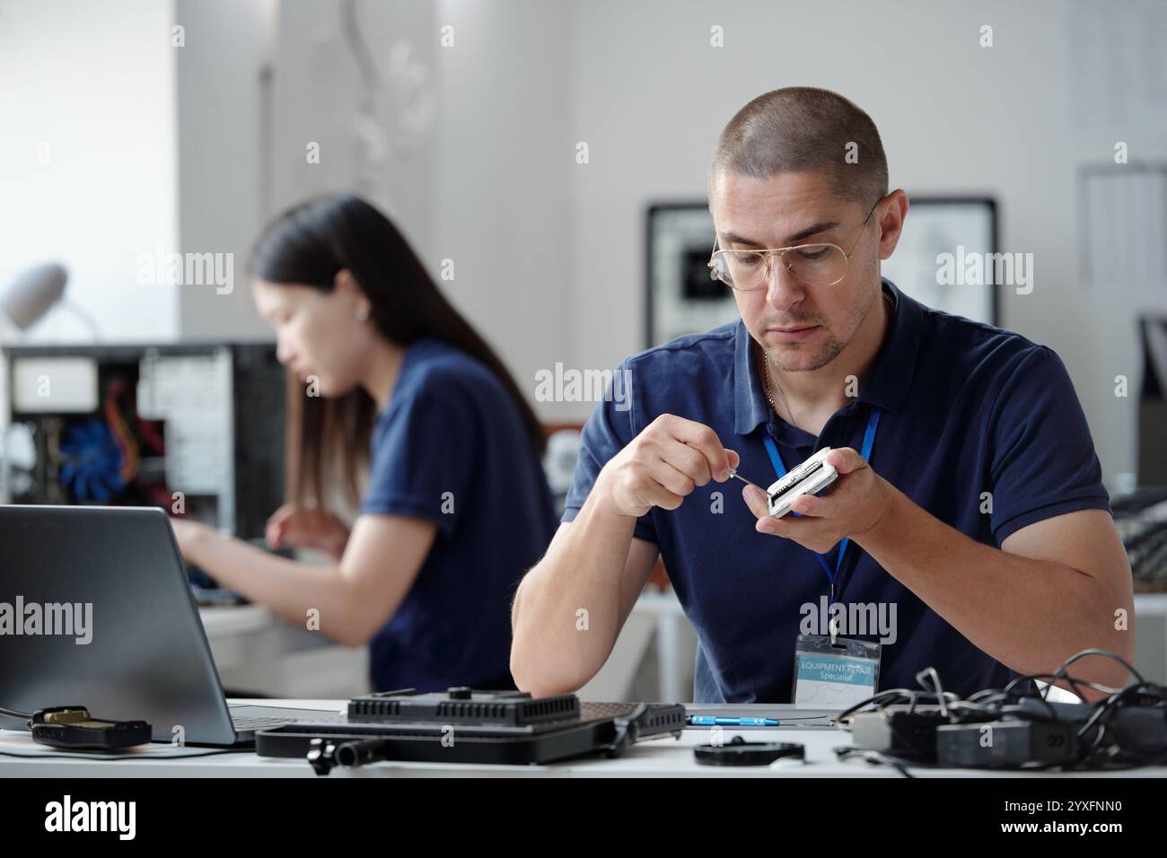 Tech laboratory engineer workplace hi-res stock photography and images ...