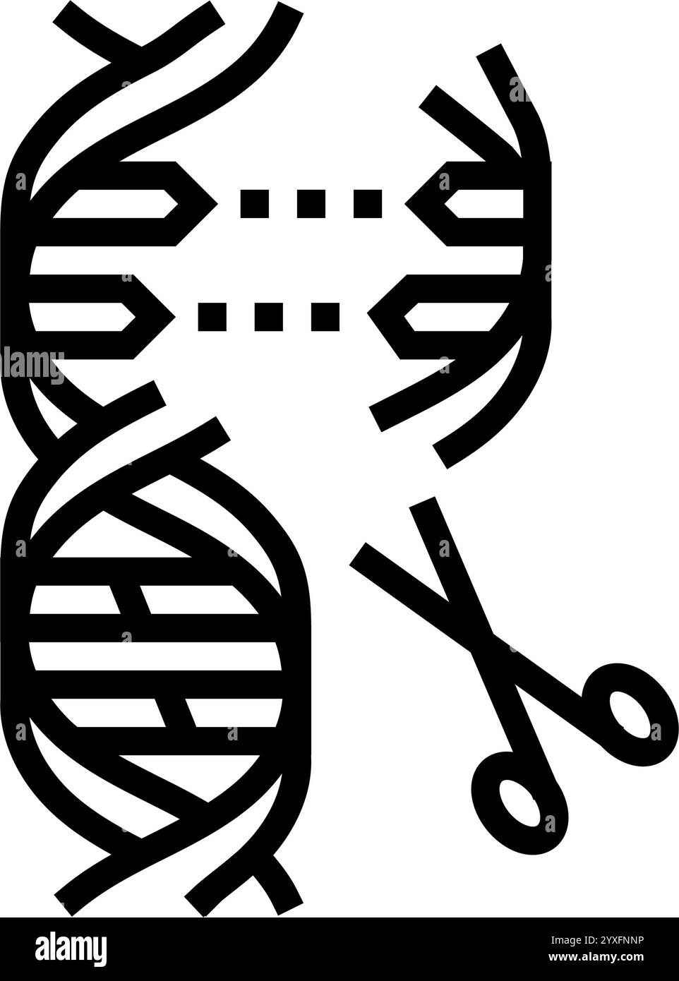 gene editing scissors genetic line icon vector illustration Stock ...