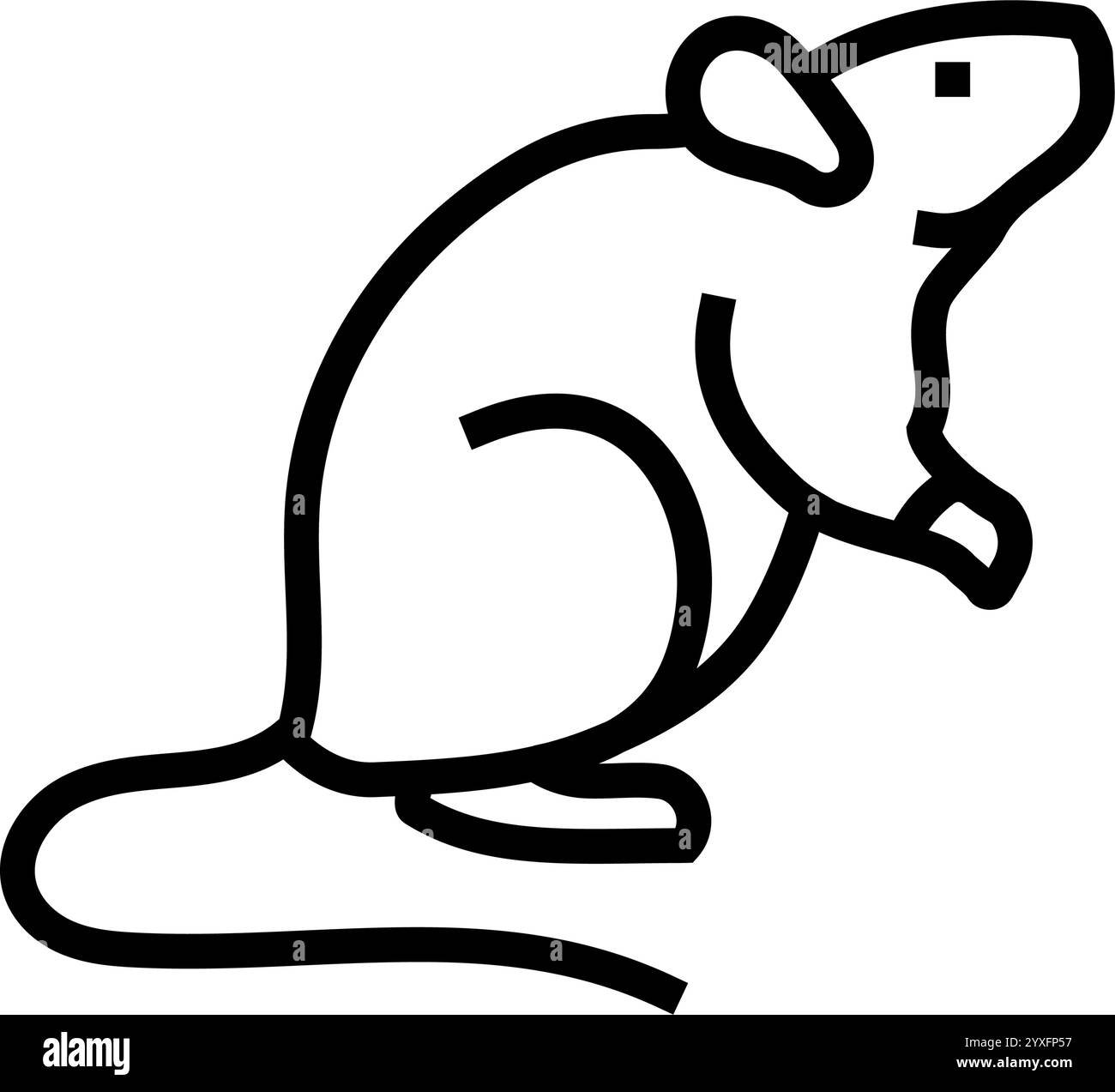 lab rat genetic engineering line icon vector illustration Stock Vector ...