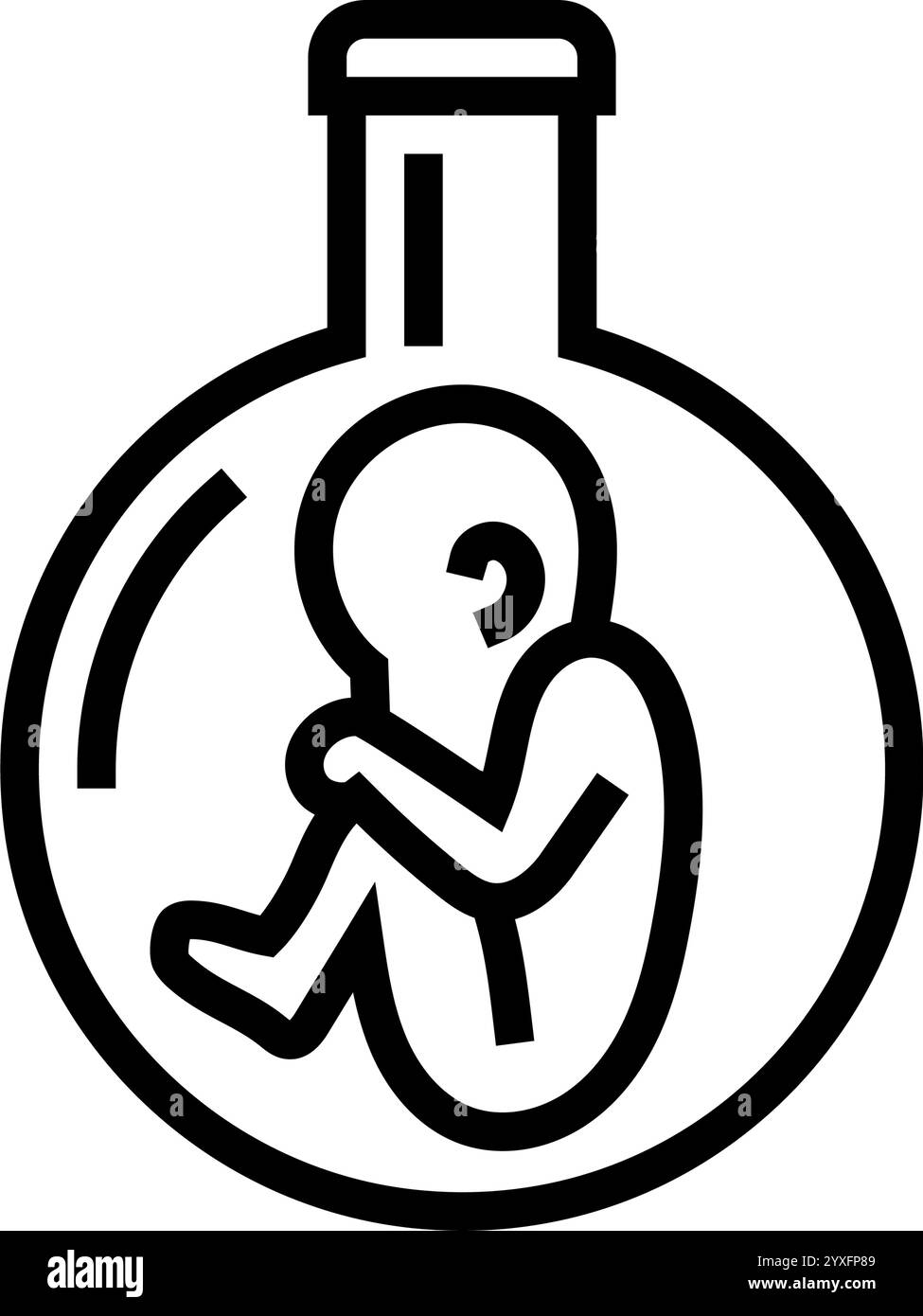 test tube baby genetic engineering line icon vector illustration Stock ...