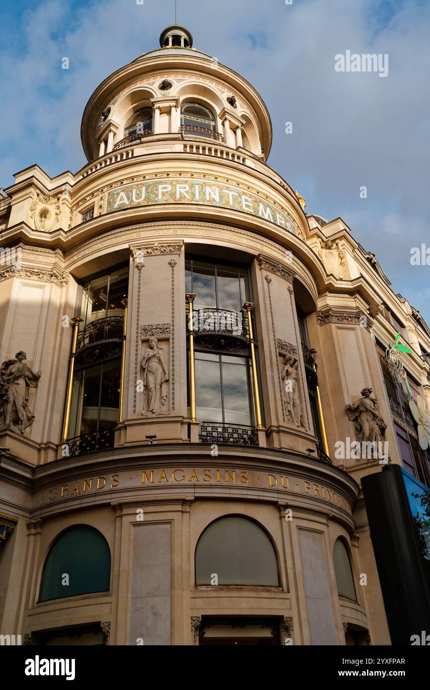 Historic department store building with elegant architecture in Paris ...