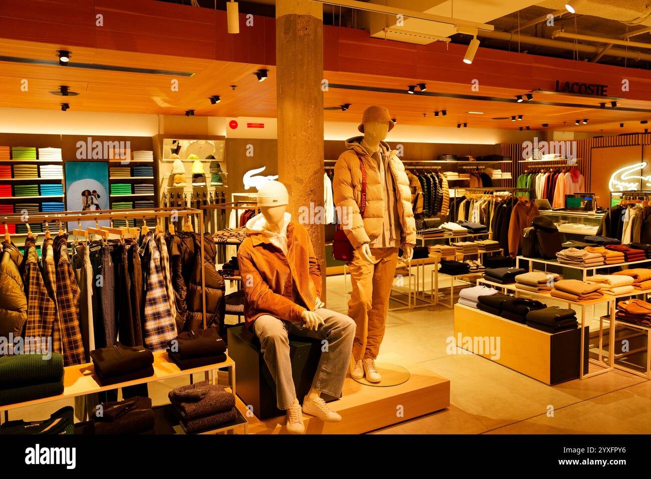 Stylish retail store interior showcasing modern clothing displays and ...