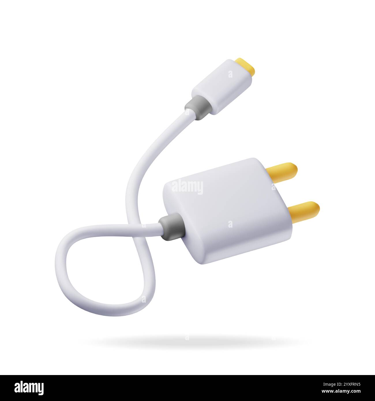 3d white USB charger isolated on white Stock Vector Image & Art - Alamy