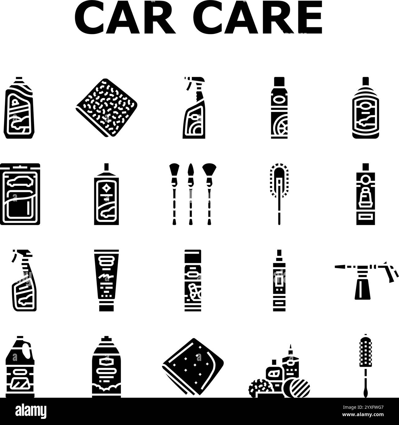 Car interior detailing foam Stock Vector Images - Alamy