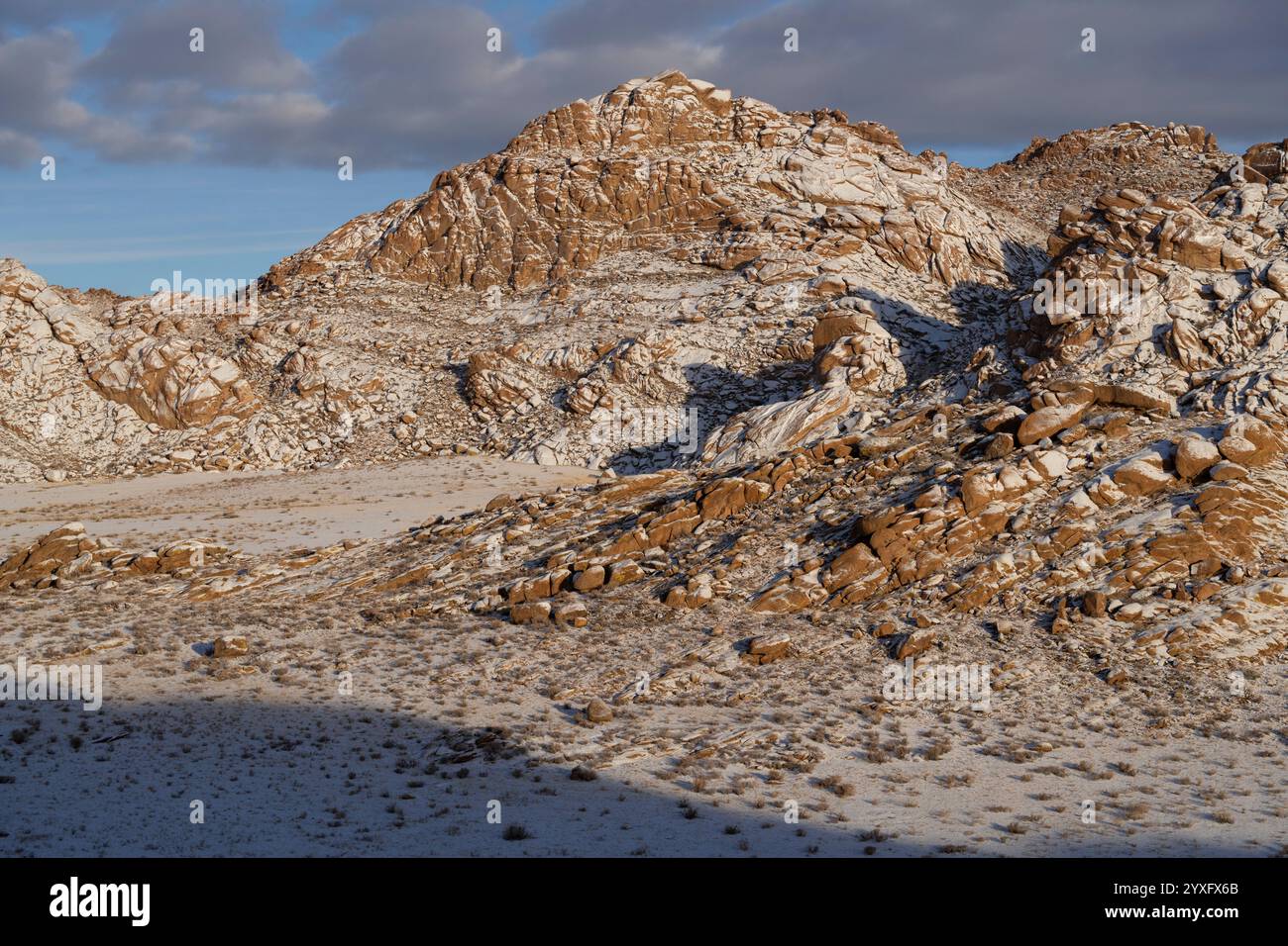 Dry temperate steppe and mountain regions in western Mongolia. The rock ...