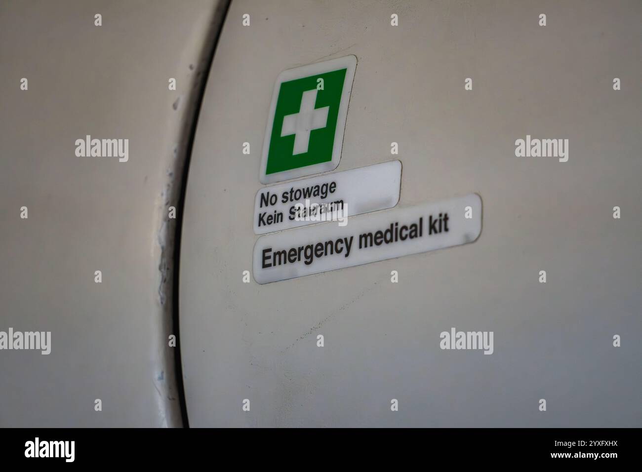 First Aid Kit on an airplane flight Stock Photo - Alamy