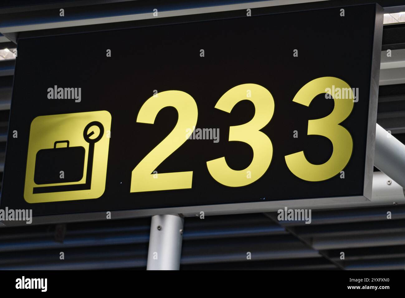 Airport baggage claim sign backlit Stock Photo - Alamy