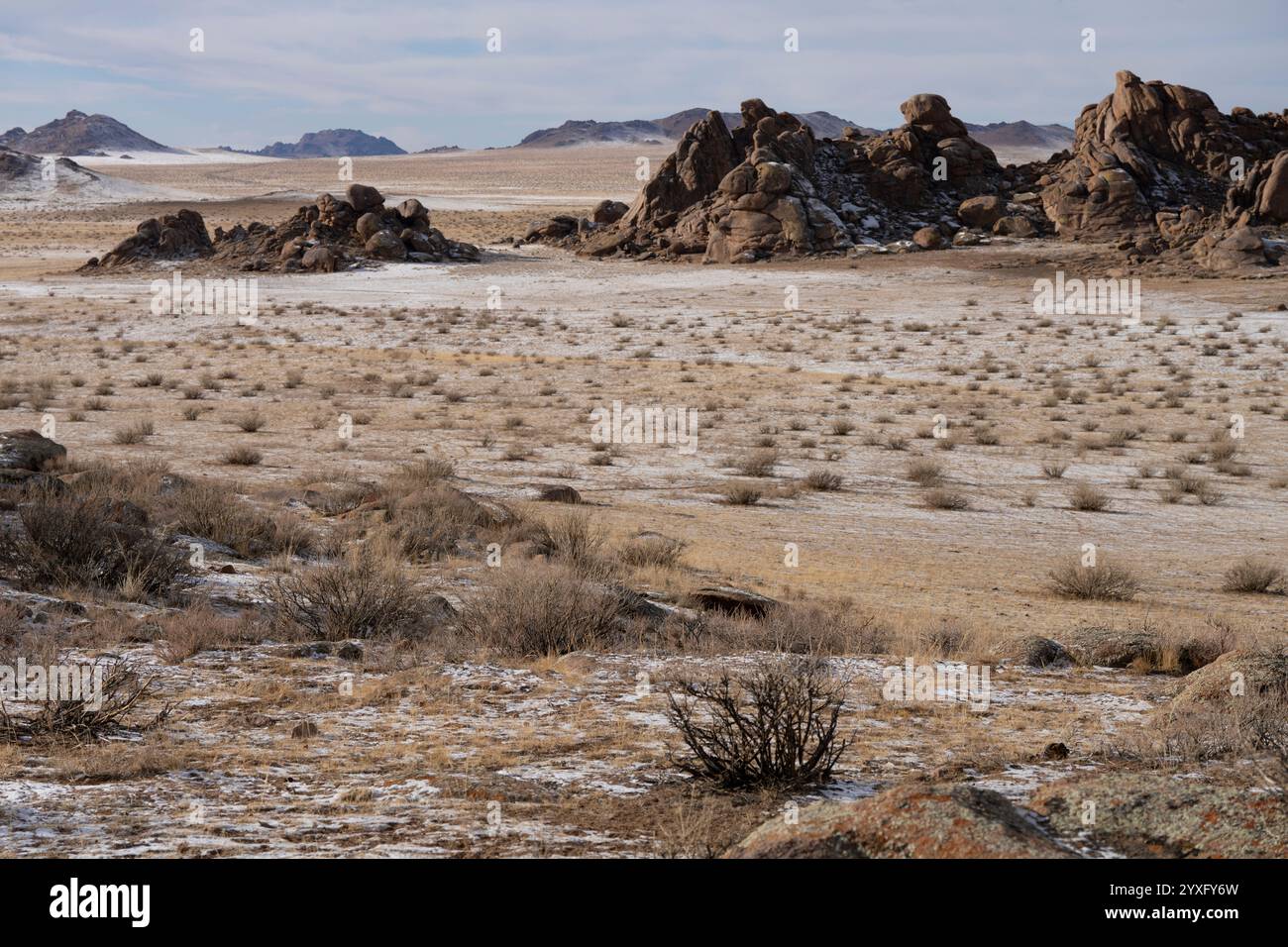 Dry temperate steppe and mountain regions in western Mongolia. Steppe ...