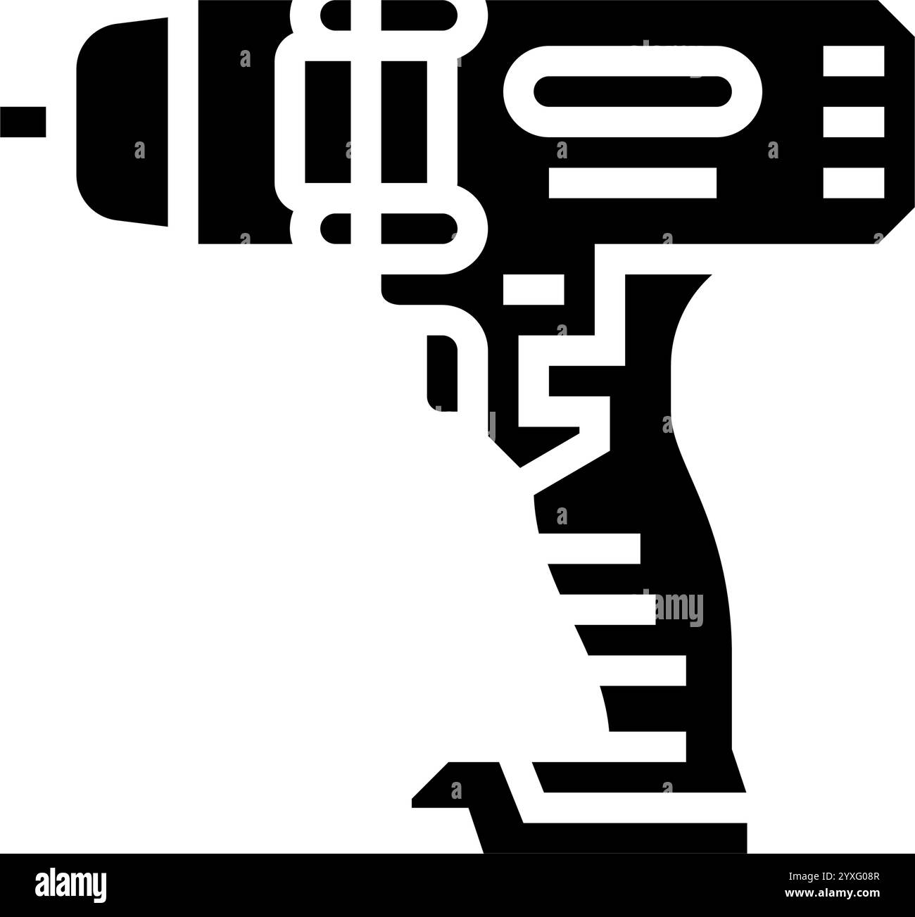 impact wrench car repair tool glyph icon vector illustration Stock ...