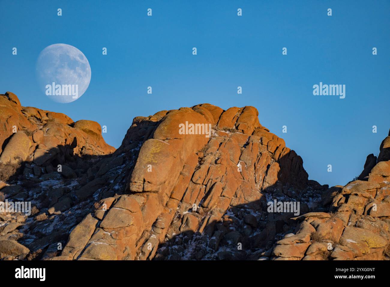 Dry temperate steppe and mountain regions in western Mongolia. The rock ...