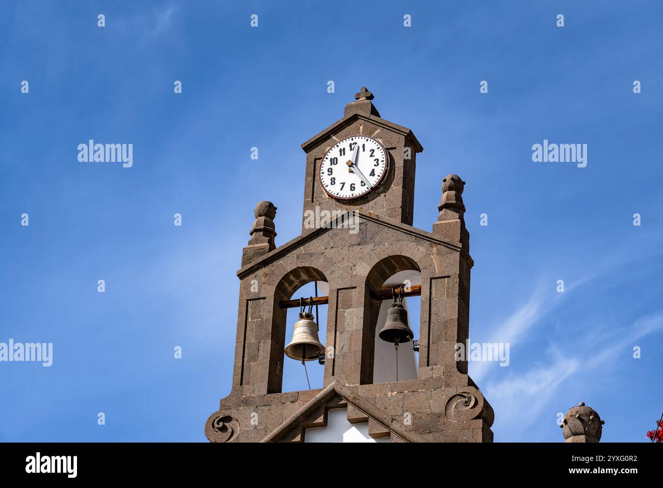 Village church, Parroquia de Santa Lucia de Tirajana, Gran Canaria, Canary Islands Stock Photo ...
