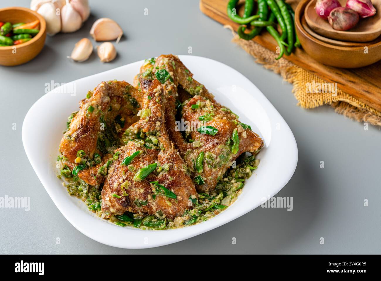 Ayam goreng cabe ijo is fried chicken with sambal ijo. Ayam Cabe Ijo is ...