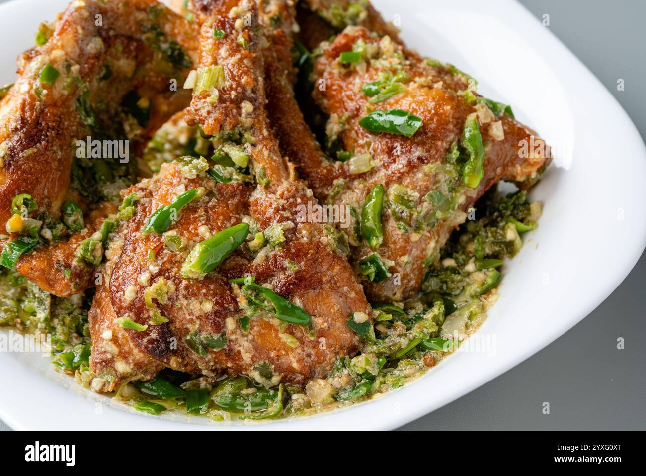 Ayam goreng cabe ijo is fried chicken with sambal ijo. Ayam Cabe Ijo is ...