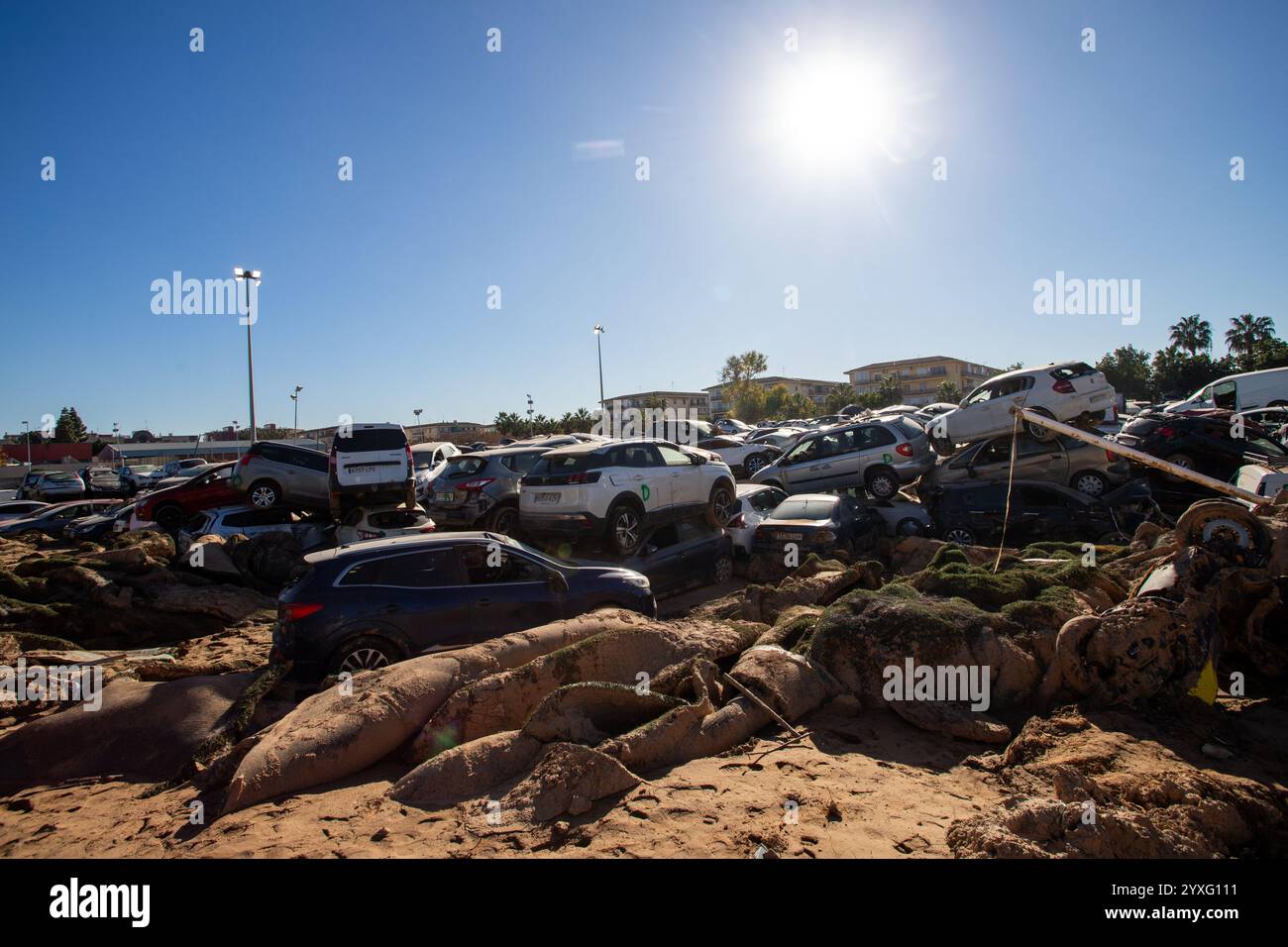 Car pile in football stadium hi-res stock photography and images - Alamy