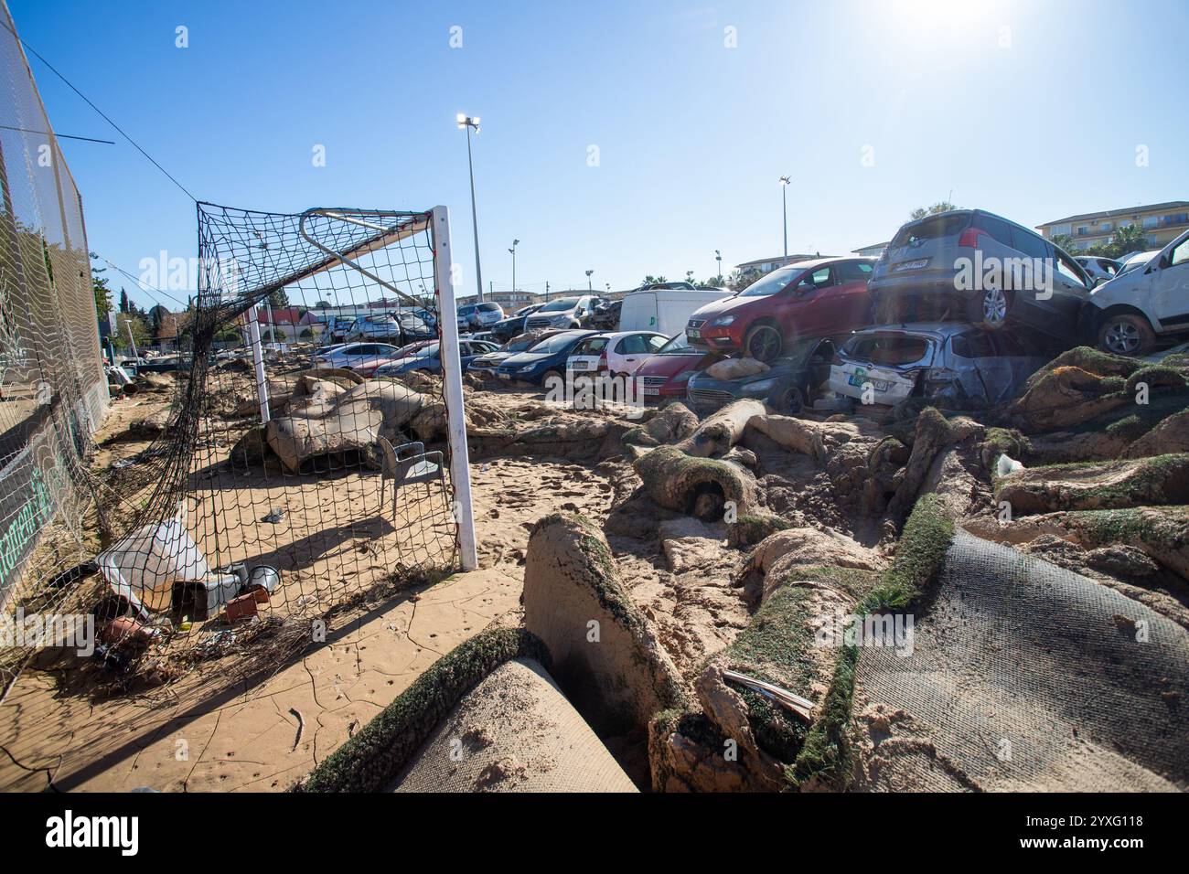 Car pile in football stadium hi-res stock photography and images - Alamy