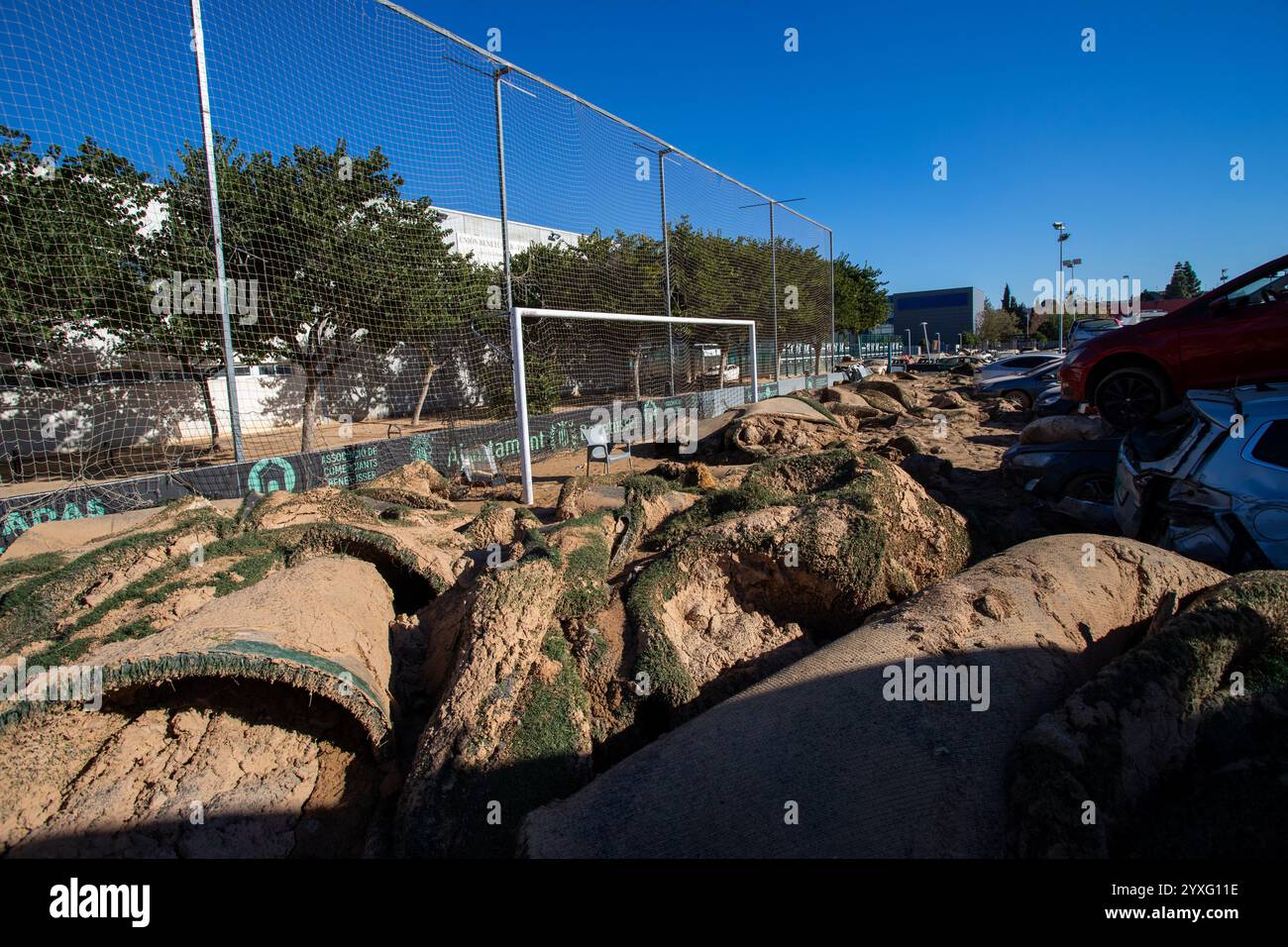 Car pile in football stadium hi-res stock photography and images - Alamy