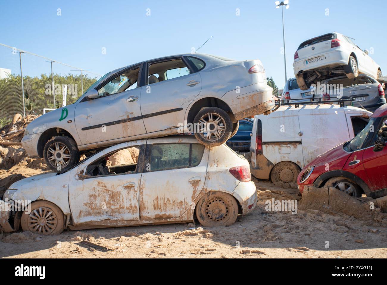 Car pile in football stadium hi-res stock photography and images - Alamy