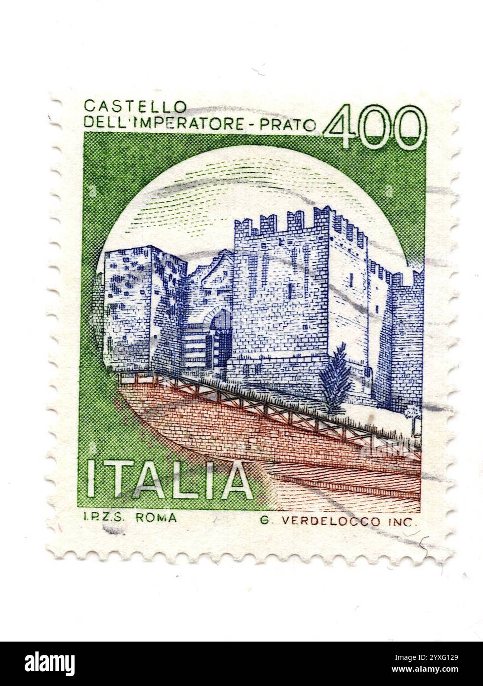 A vintage postage stamp from Italy isolated on a white background Stock ...