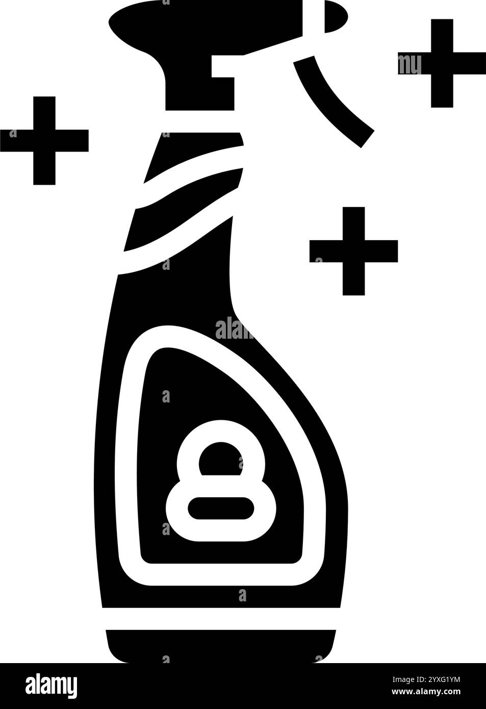 fabric freshener spray clothes care glyph icon vector illustration ...