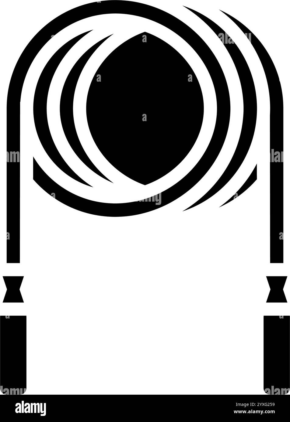 jump rope fitness tool glyph icon vector illustration Stock Vector ...