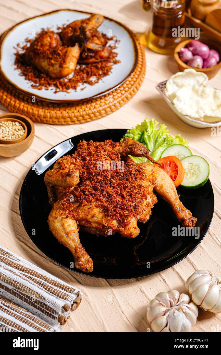 Kalasan Fried Chicken. Traditional fried chicken with spices from ...