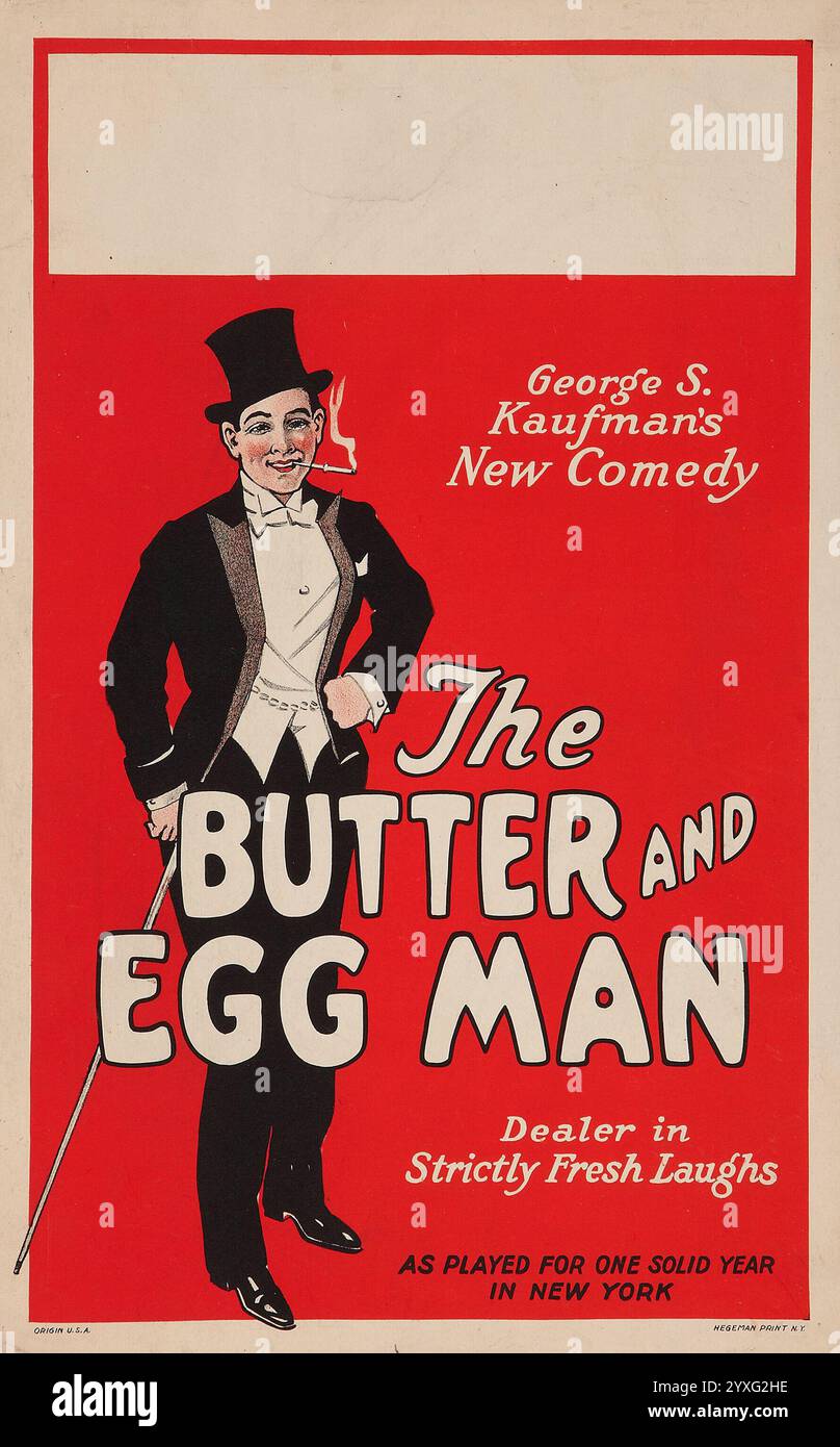 The Butter and Egg Man (Crosby Gaige, 1927). Window Card – George S ...