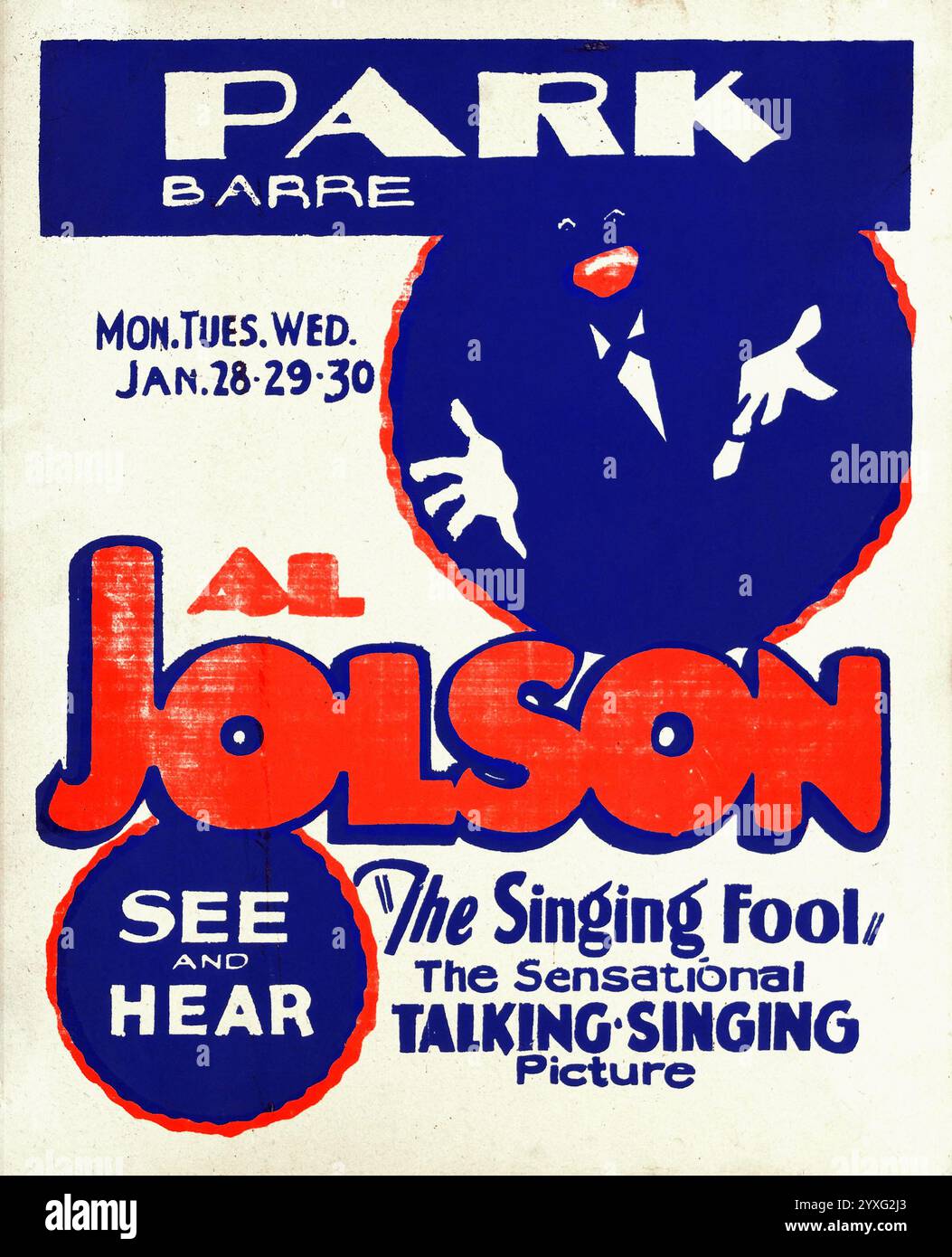 The Singing Fool (Warner Brothers, 1927). Blackface - Window Card, Park ...